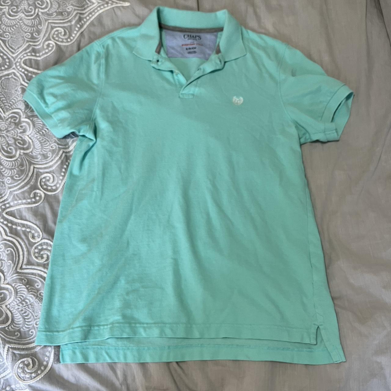 Teal/Tiffany Chaps Polo Shirt #polo #y2k #cute - Depop