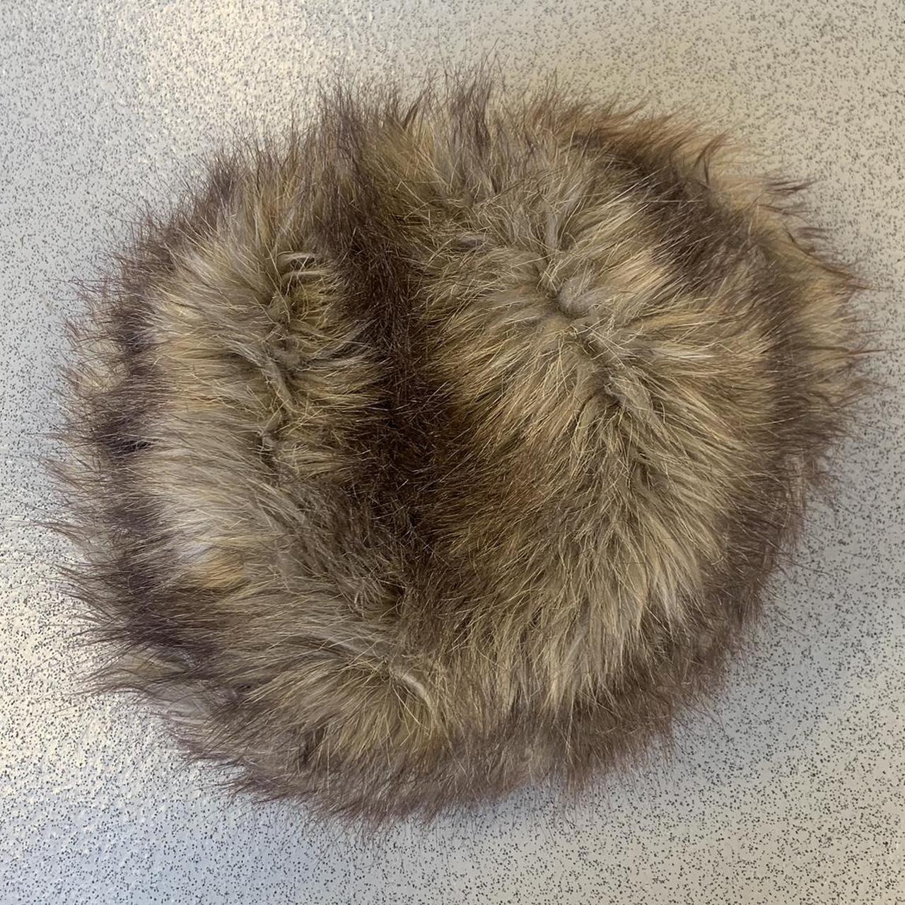 gorgeous vintage fluffy fur hat faux fur but looks... - Depop