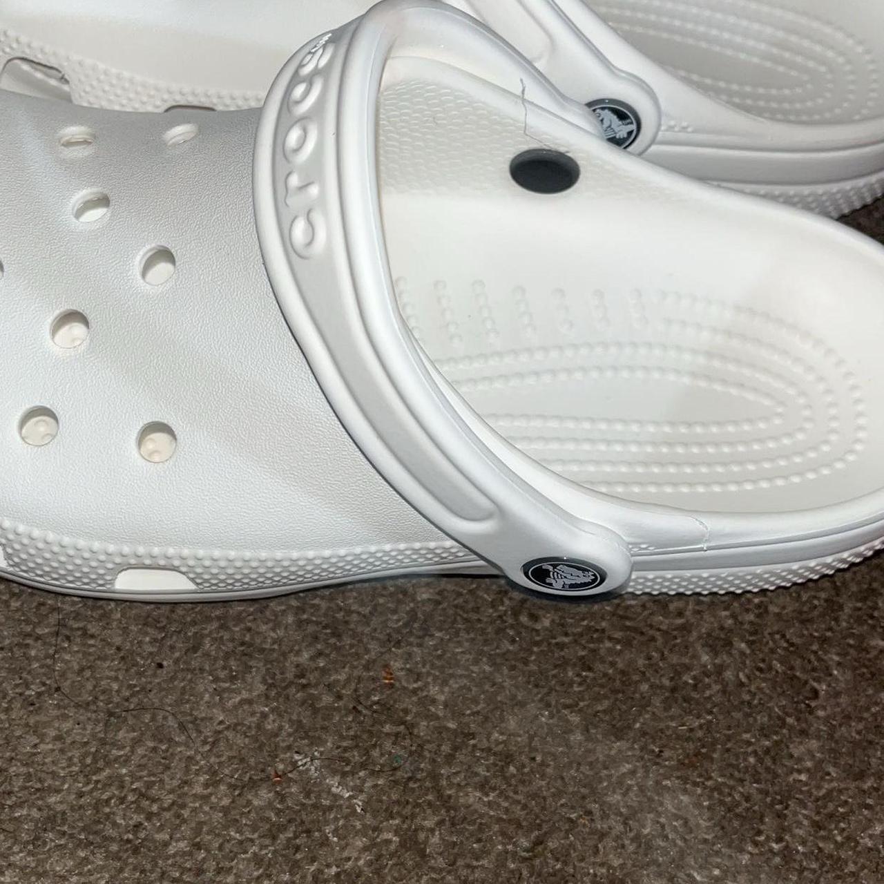 white crocs original packaging not included lightly... - Depop