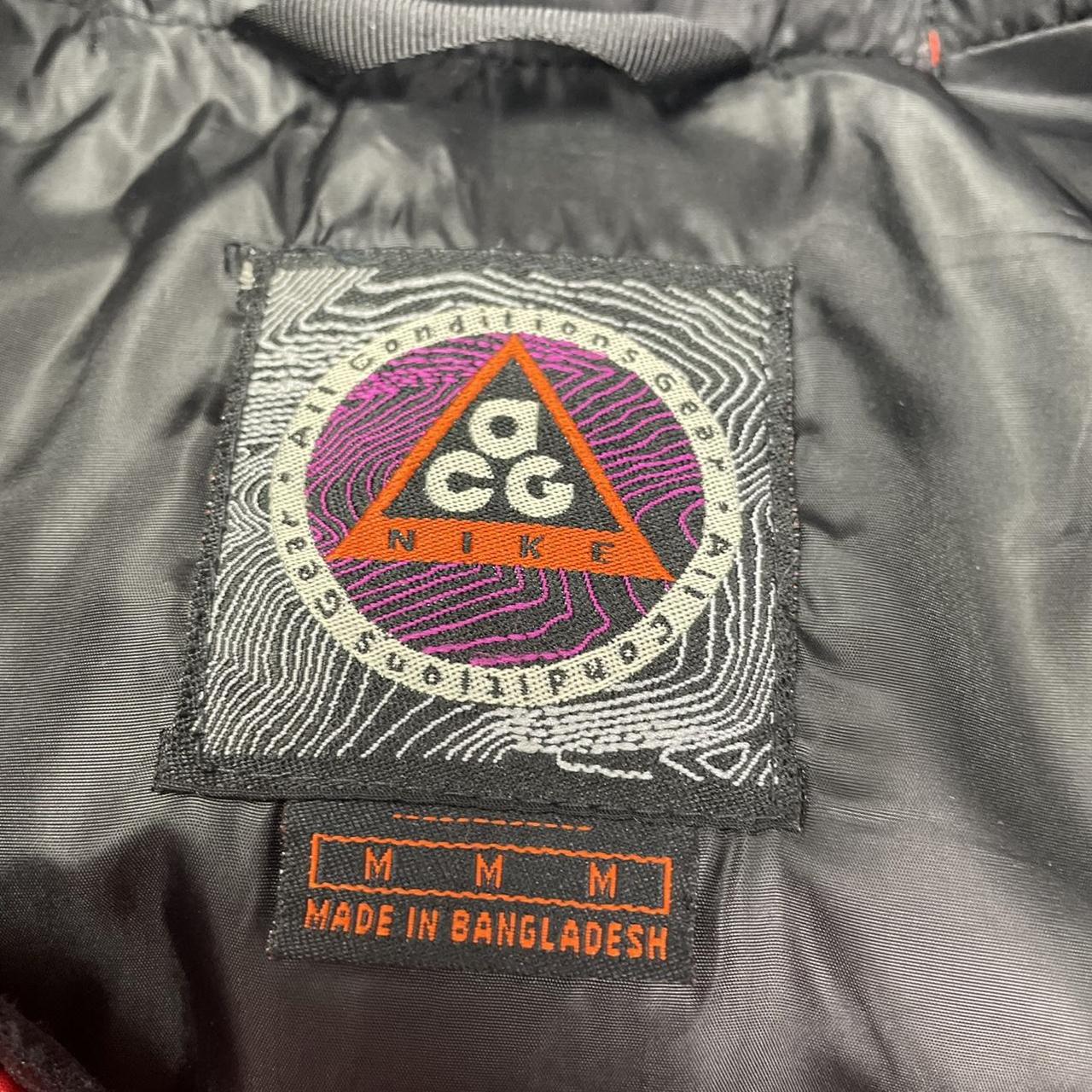 Vintage Nike ACG Puffer Jacket in Red Down Fill... - Depop