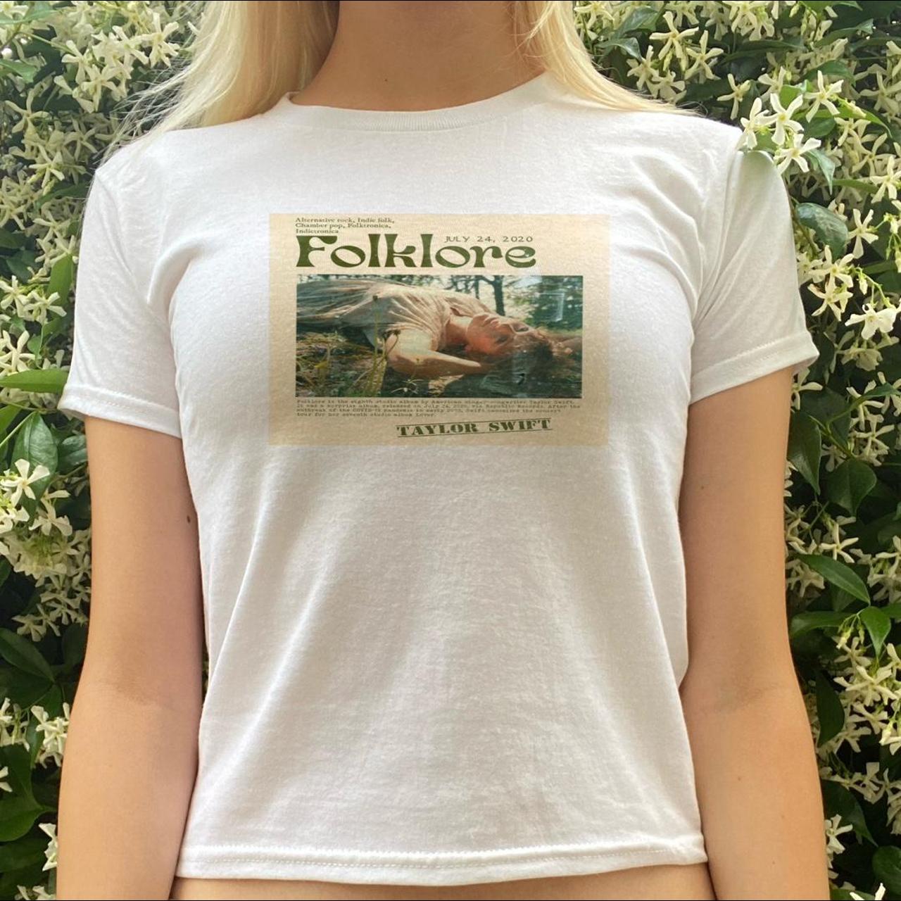 🎸 super cute folklore baby tee 🎸 -price is... - Depop