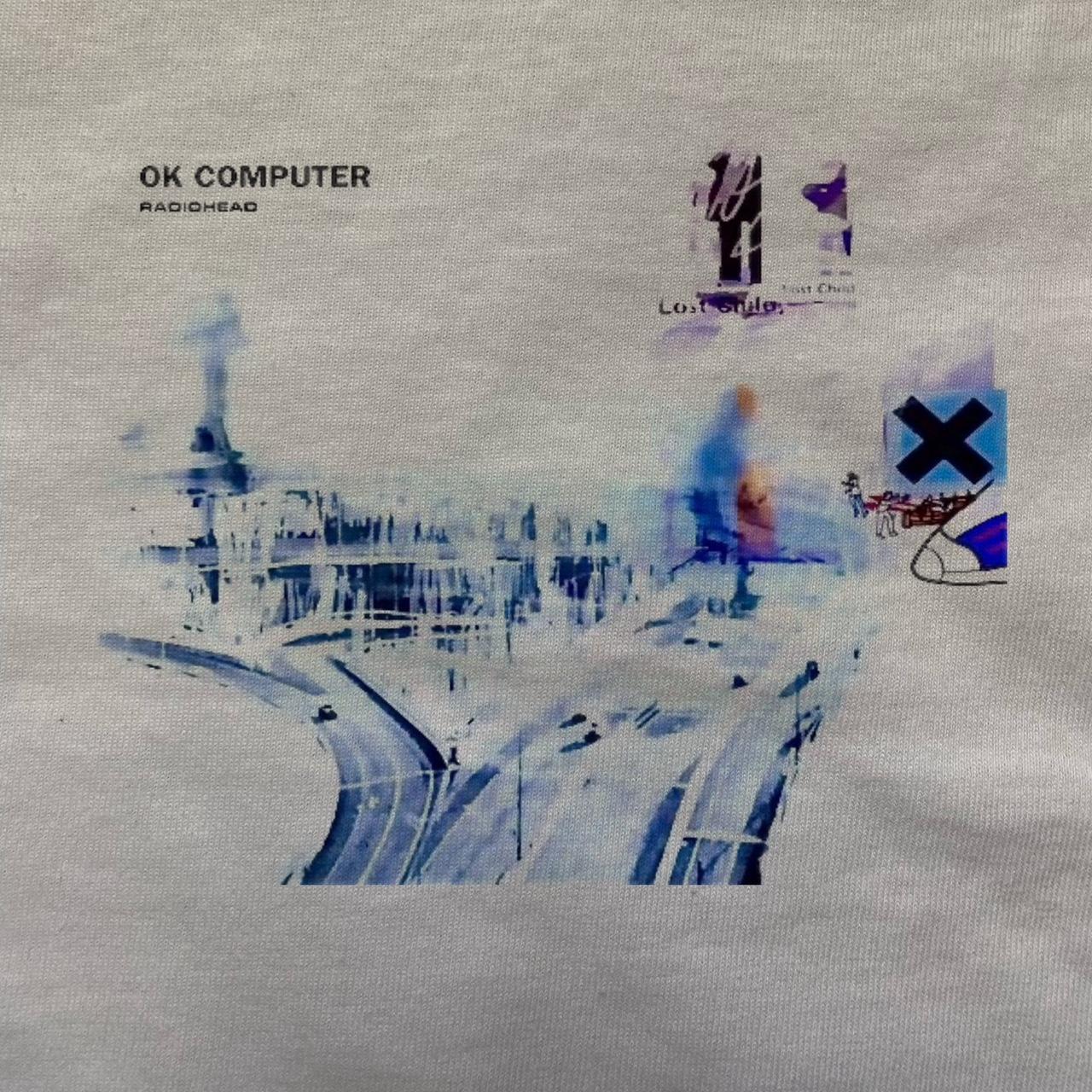 🎸 super cute Radiohead baby tee🎸 -size small-large... - Depop