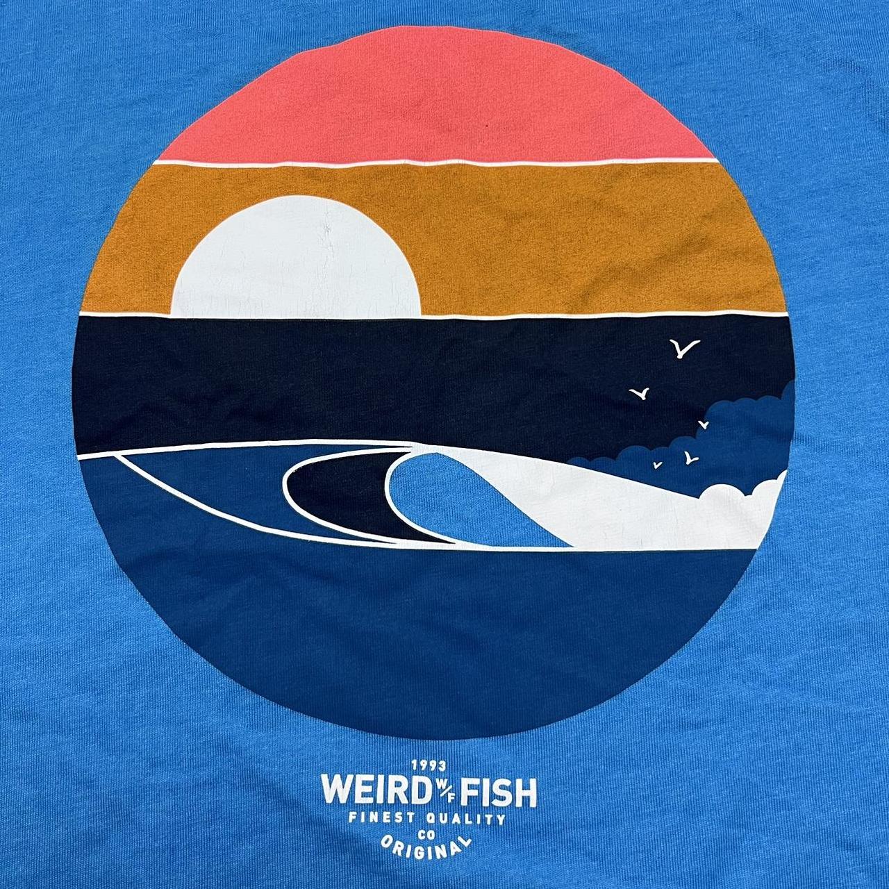Weird Fish Men's Blue T-shirt | Depop