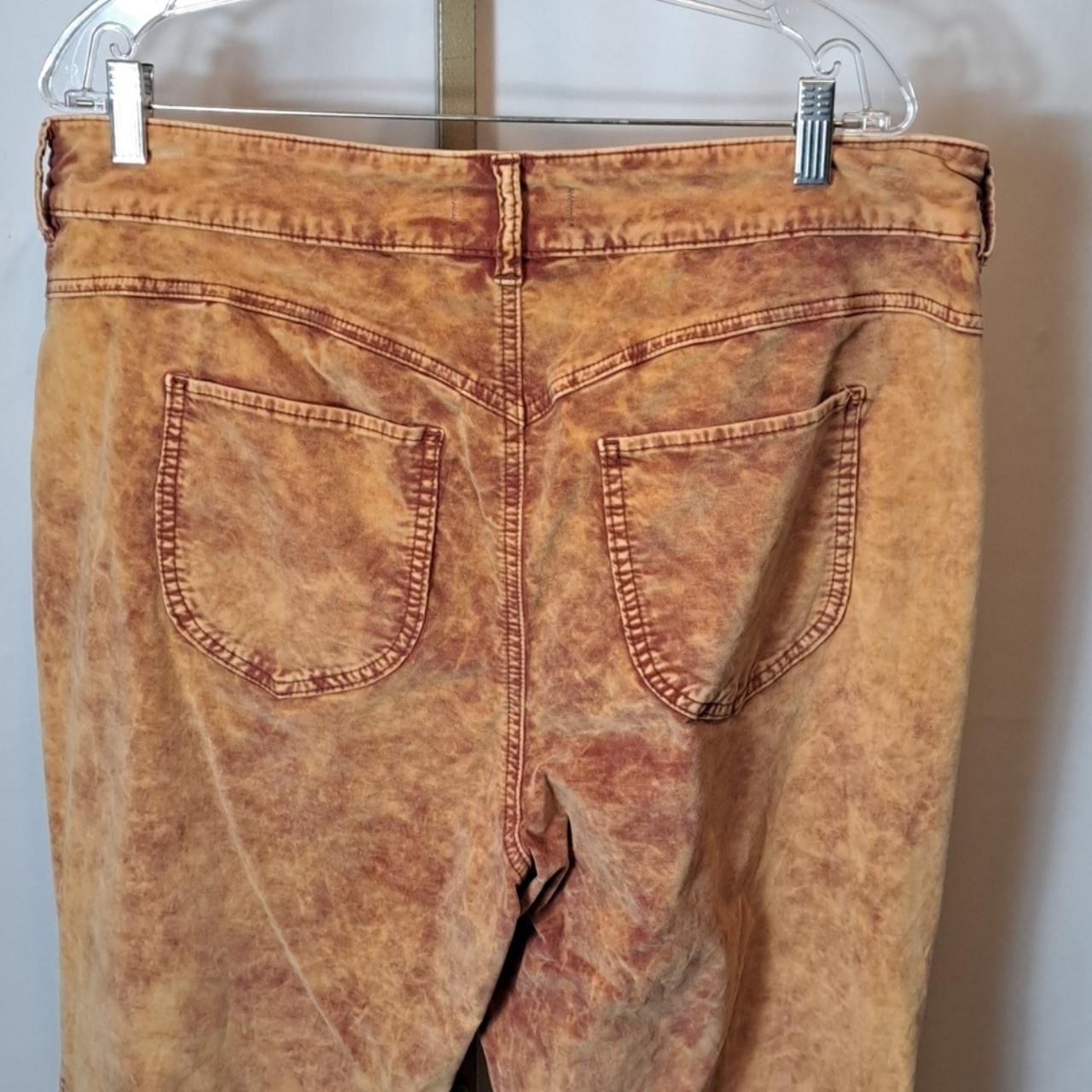 Faded rust color velvet jeans. Flared bootcut style... - Depop