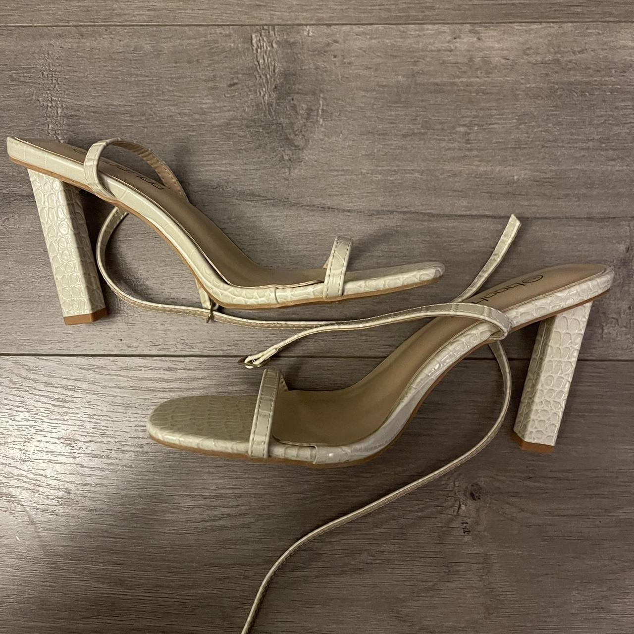 Boohoo strap heels Worn once for wedding... - Depop