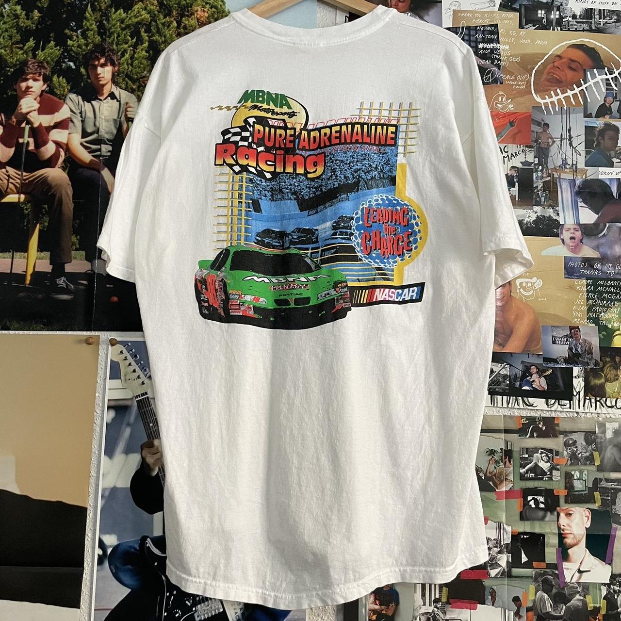 Y2k “pure adrenaline racing” nascar racing tee 9/10... - Depop