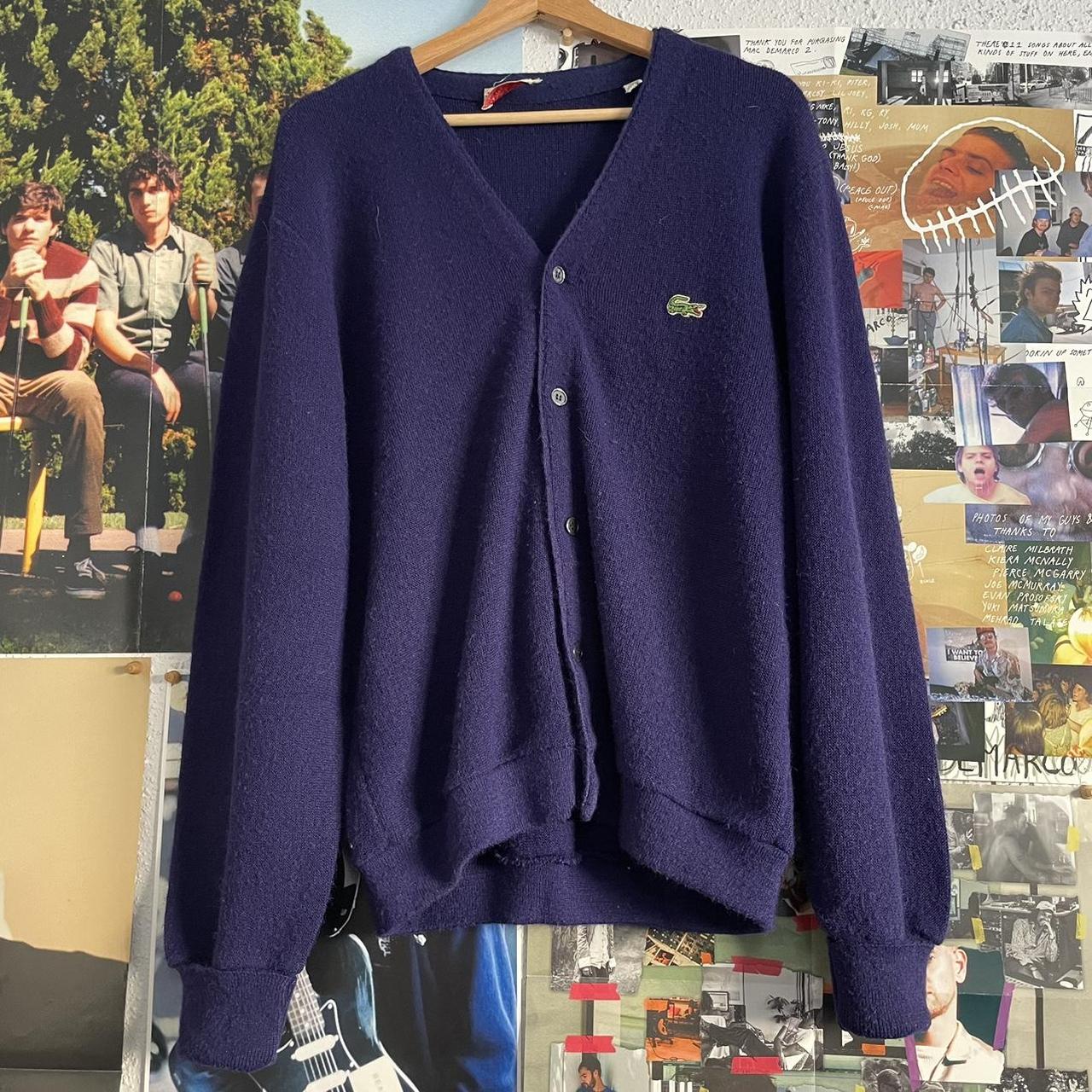 90s Lacoste Cardigan Mint Condition Made in... - Depop