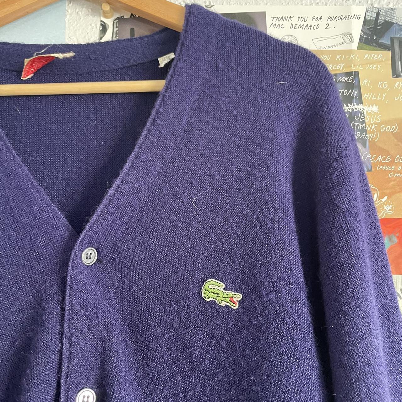 90s Lacoste Cardigan Mint Condition Made in... - Depop