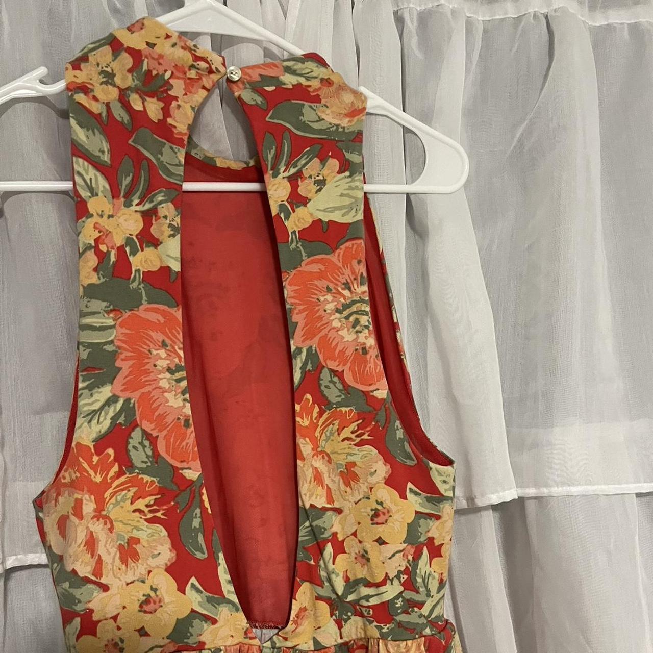 cute preppy romper from urban outfitters floral high... - Depop