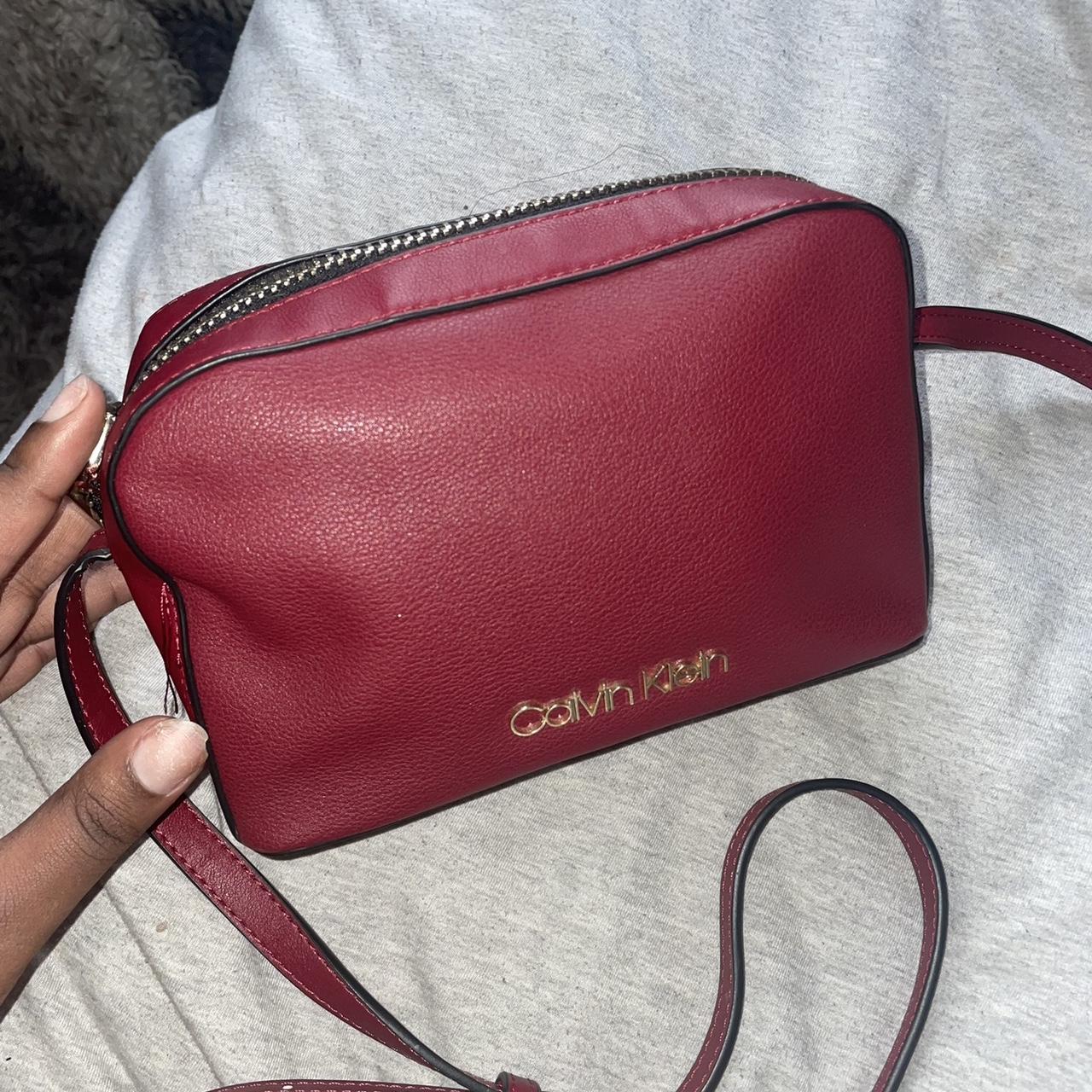 Red / burgundy Calvin klein bag, brand new.... - Depop