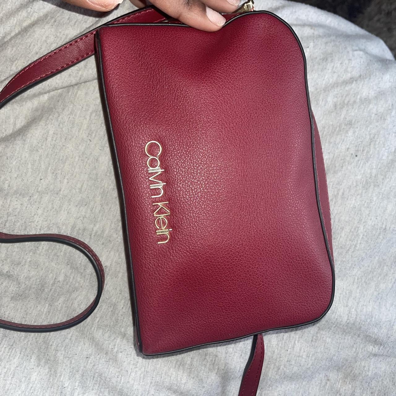 Red / burgundy Calvin klein bag, brand new.... - Depop