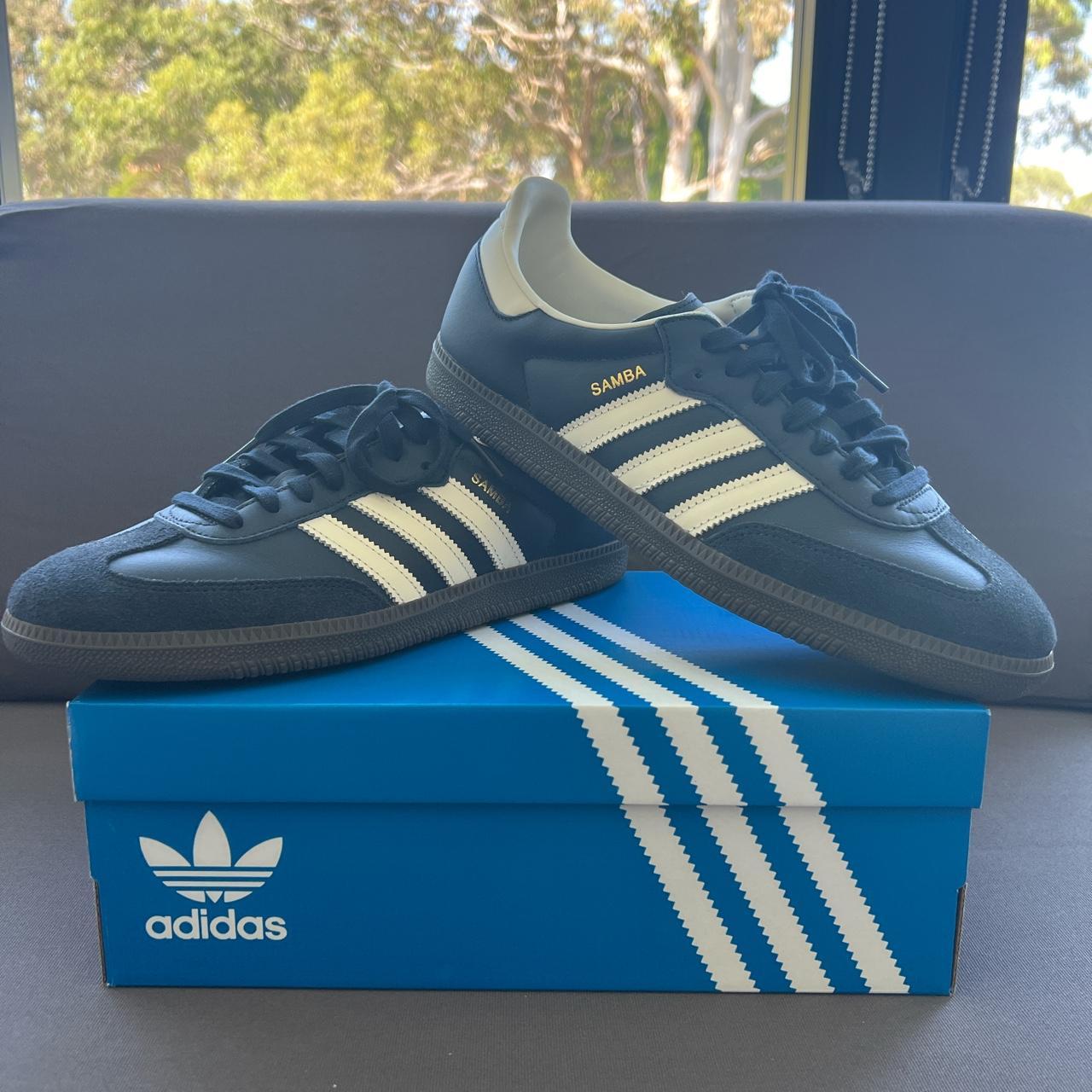 Adidas Samba OG Navy blue Size US 9.5 men’s... - Depop