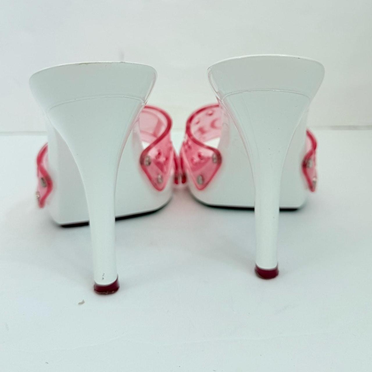 Christian Dior Vintage Pink PVC Logo High Heel Mules... | Depop