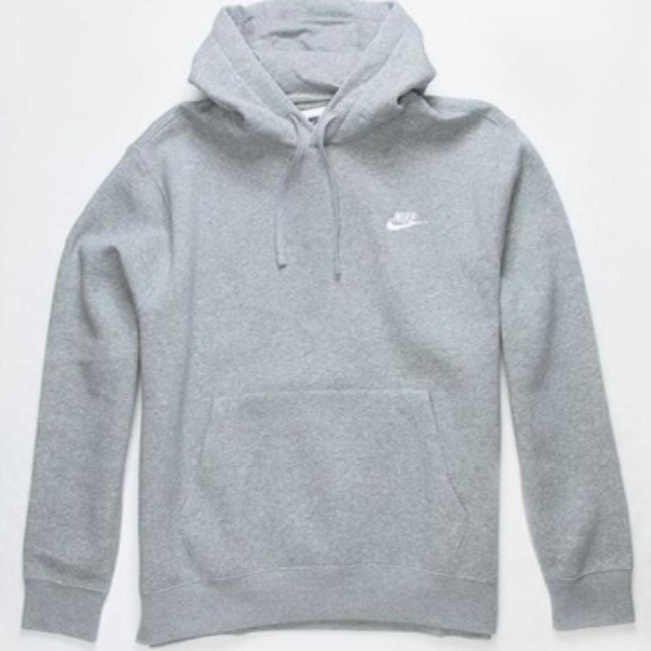 Grey nike hoodie size M men’s - Depop
