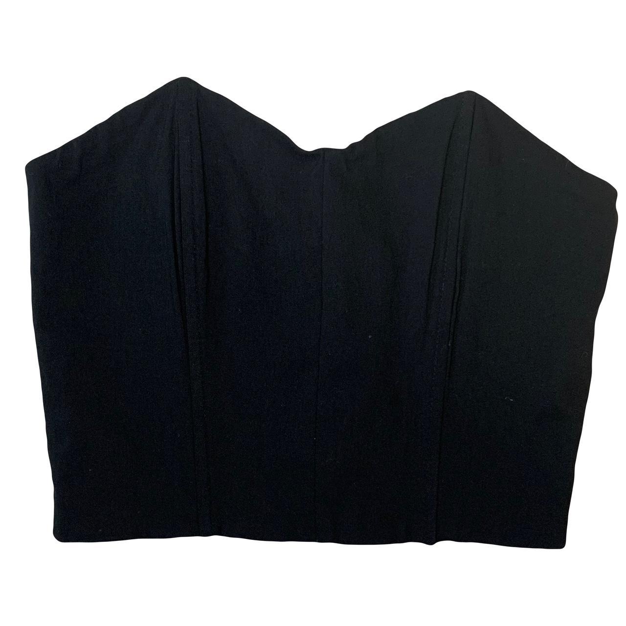 black canvas corset 🖤 ~a bit of loose strings... - Depop