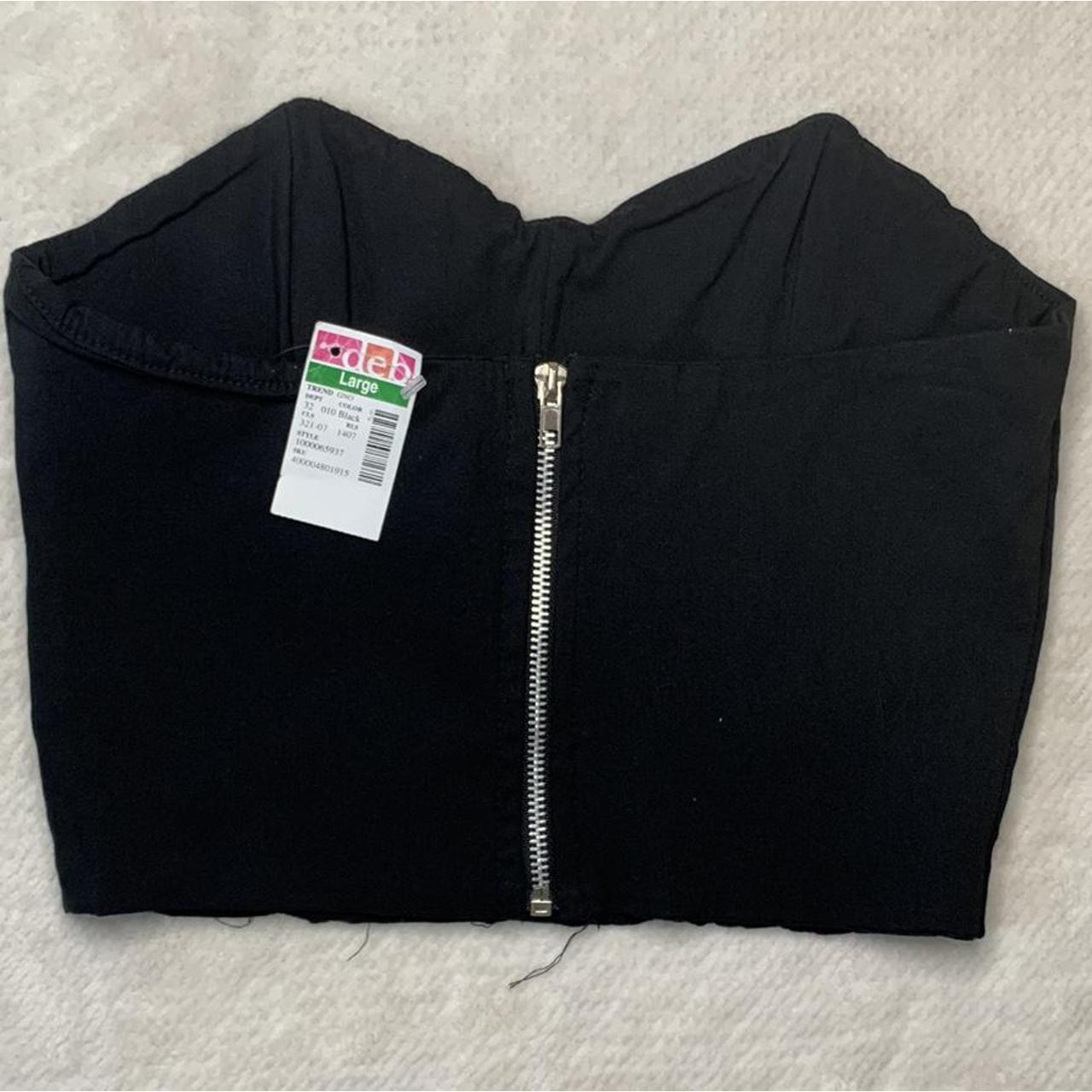 black canvas corset 🖤 ~a bit of loose strings... - Depop