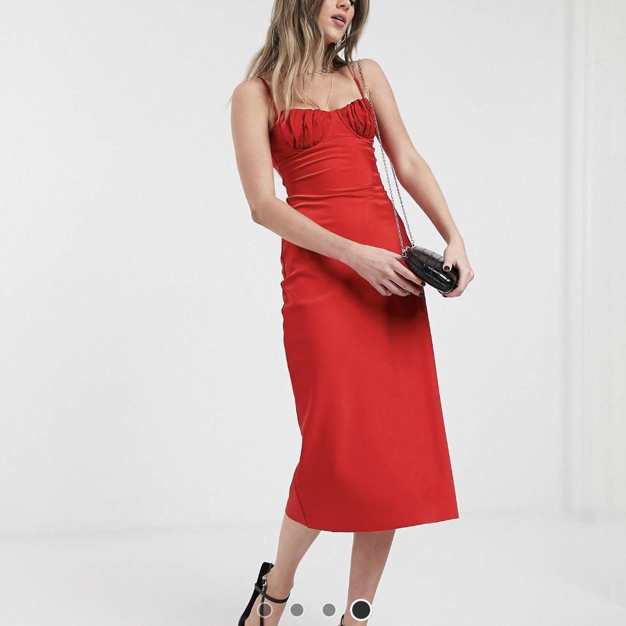 JAGGER AND STONE MIDI SLIP DRESS WITH STRAPPY BACK... - Depop