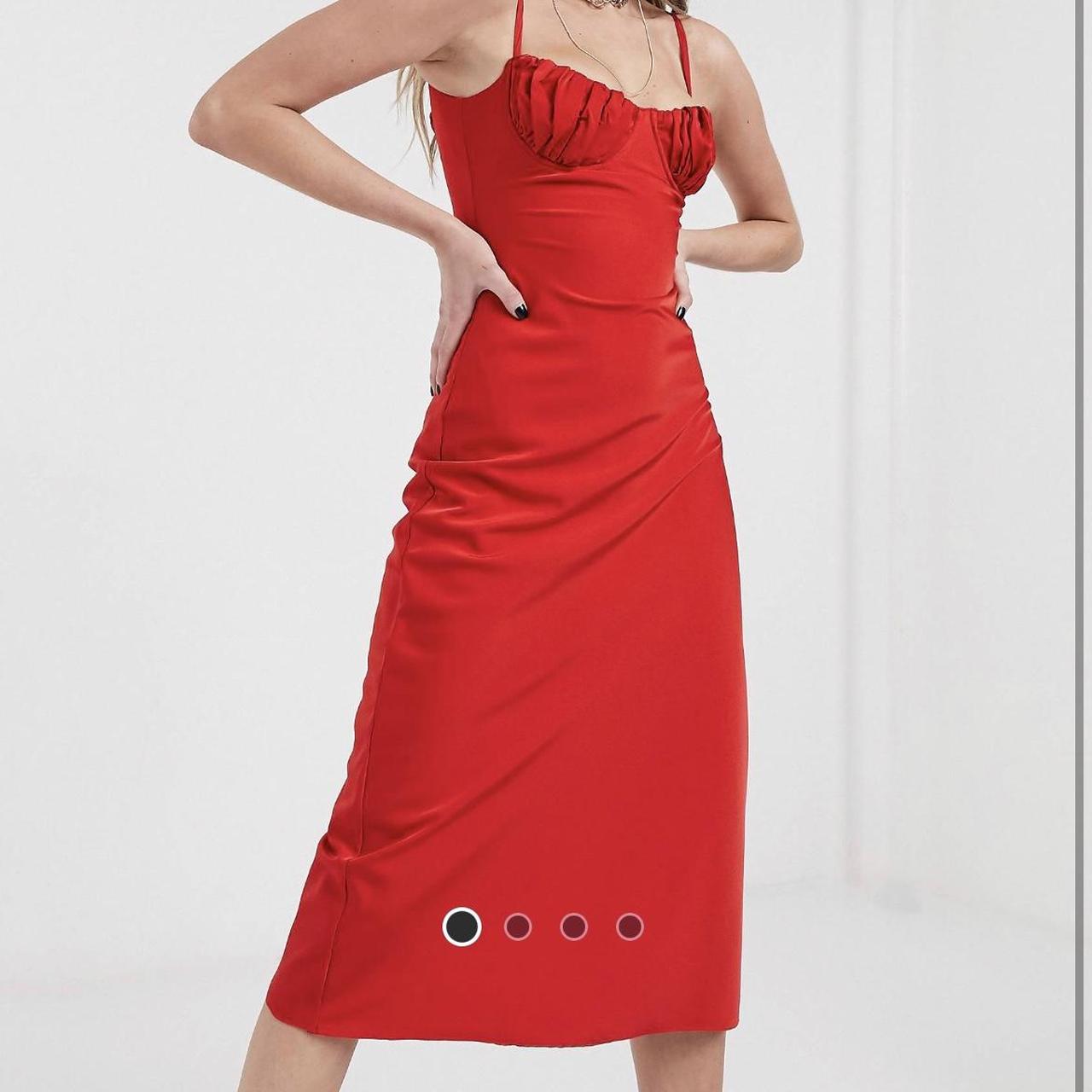 JAGGER AND STONE MIDI SLIP DRESS WITH STRAPPY BACK... - Depop