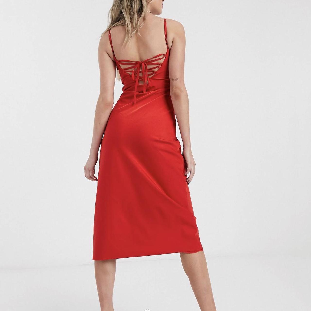 JAGGER AND STONE MIDI SLIP DRESS WITH STRAPPY BACK... - Depop