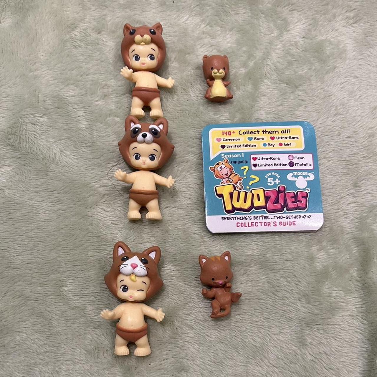 Twozies Cute collectibles 3 babies and 2 animals... - Depop
