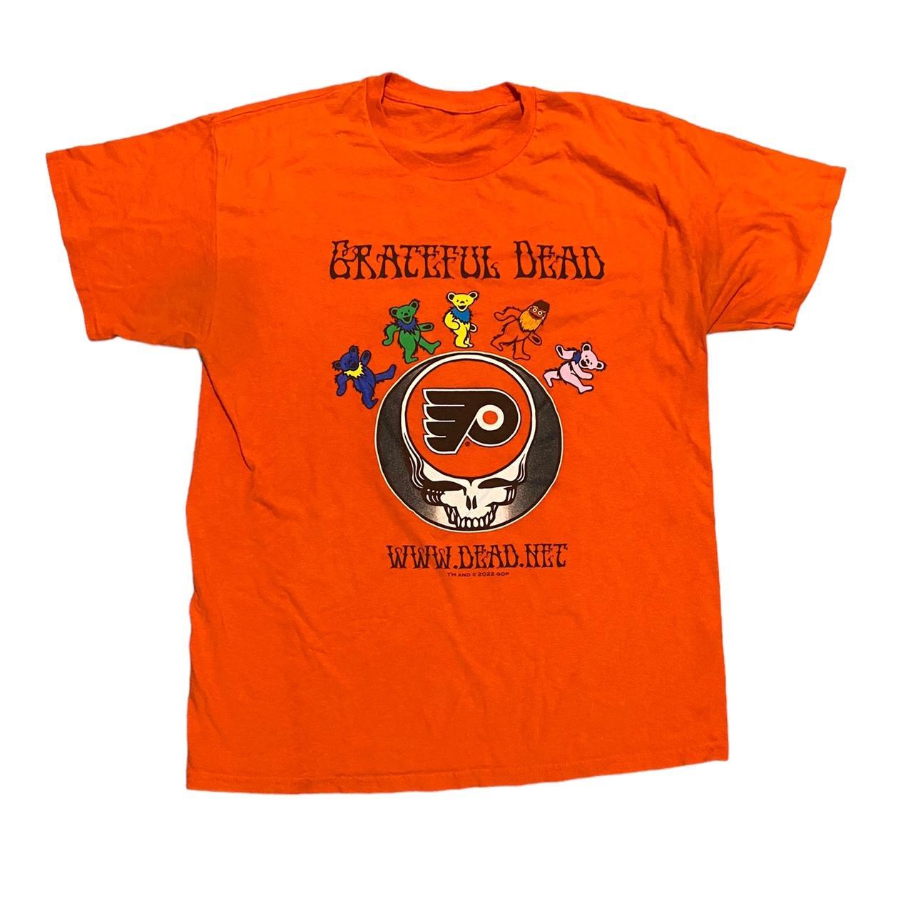 Grateful Dead flyers hockey T-shirt size large 21x28 - Depop