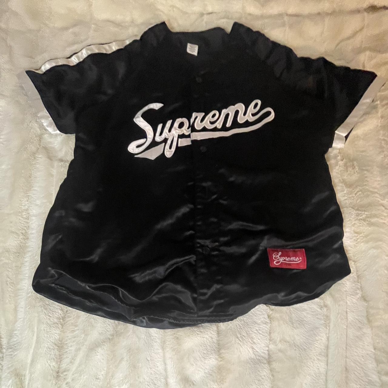Supreme Button Up Baseball Jersey Size XXL Fits... | Depop