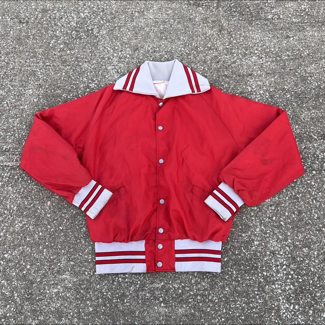 Holloway Men's Red and Grey Jacket | Depop