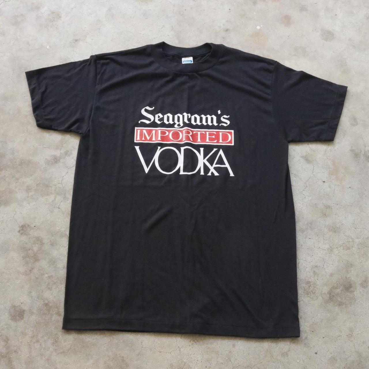 Vintage 80s Seagram’s Vodka T-Shirt Lightweight... - Depop