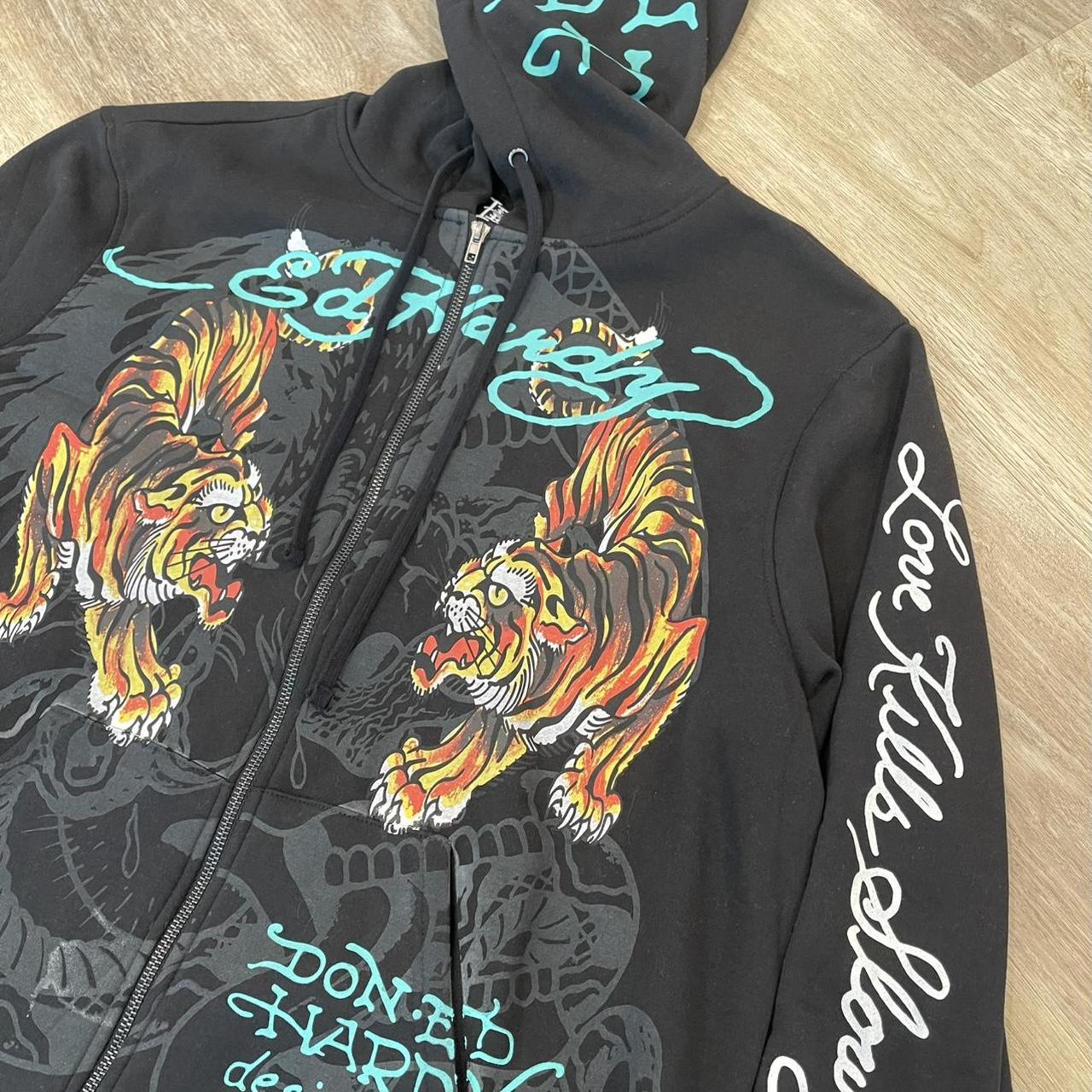 Ed Hardy Zip up hoodie | Depop