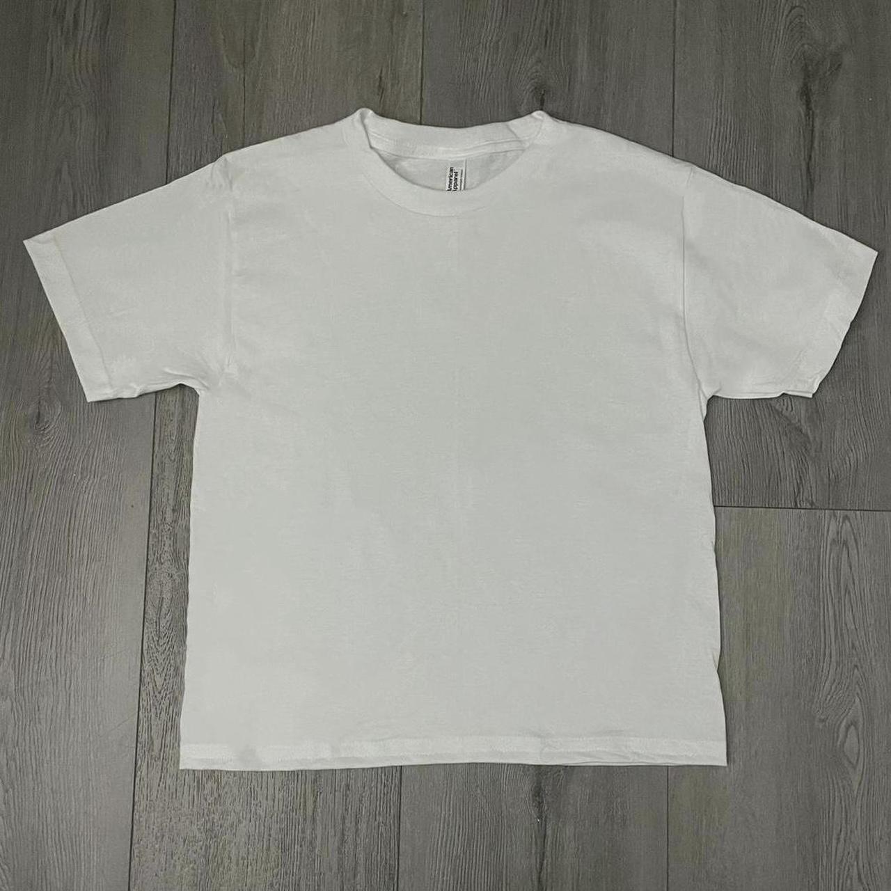 white boxy tee -cropped by me -6oz 100% cotton... | Depop