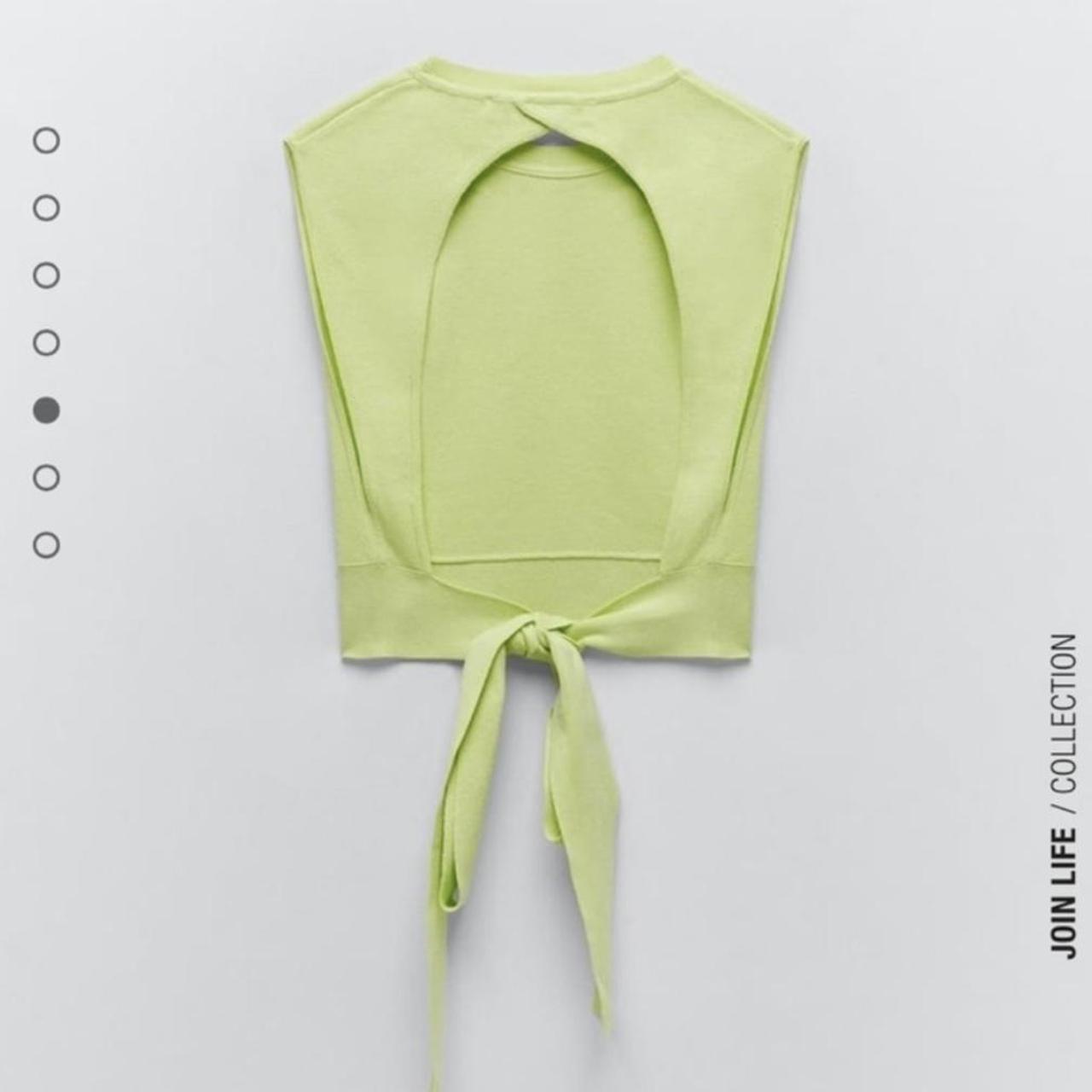 Neon Green Zara Backless Top in great condition! Can... - Depop