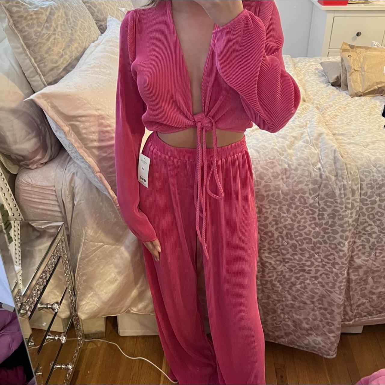 Sorelle Uk Two Piece Pink Set Mariella Pleated Top Depop