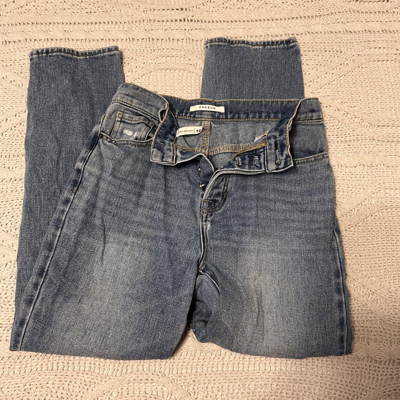 Pacsun - high rise straight leg jeans 🤍 size... - Depop