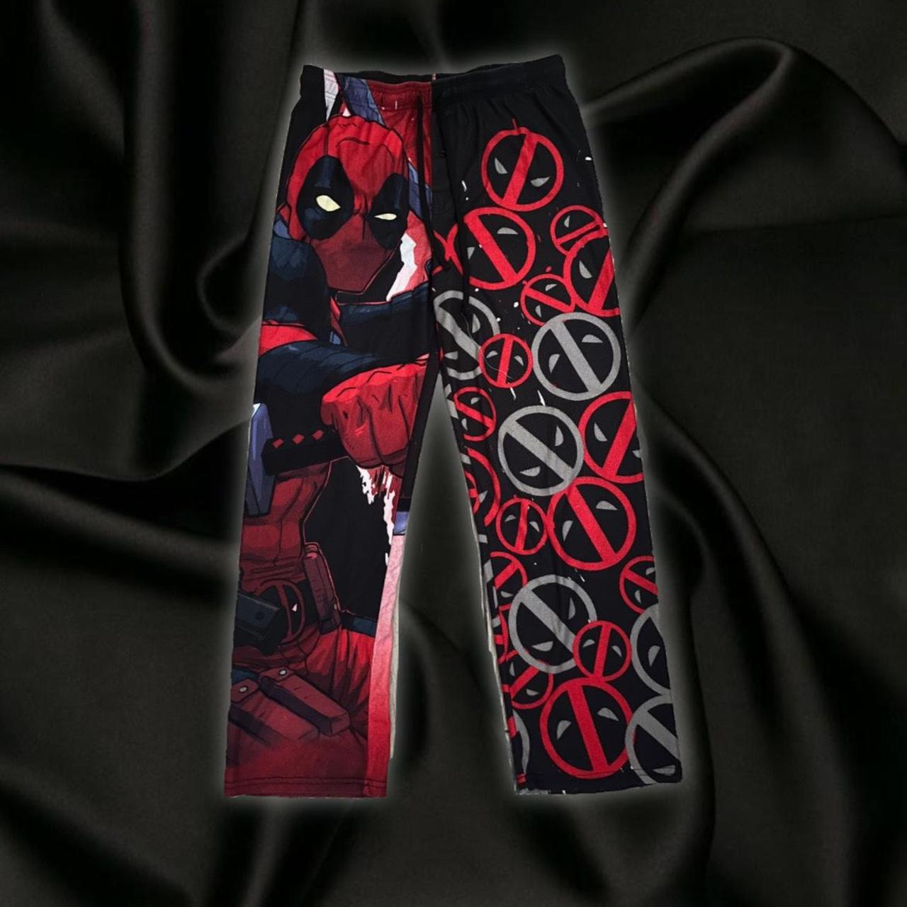 marvel deadpool pj pants size: medium (mens) !slight... - Depop