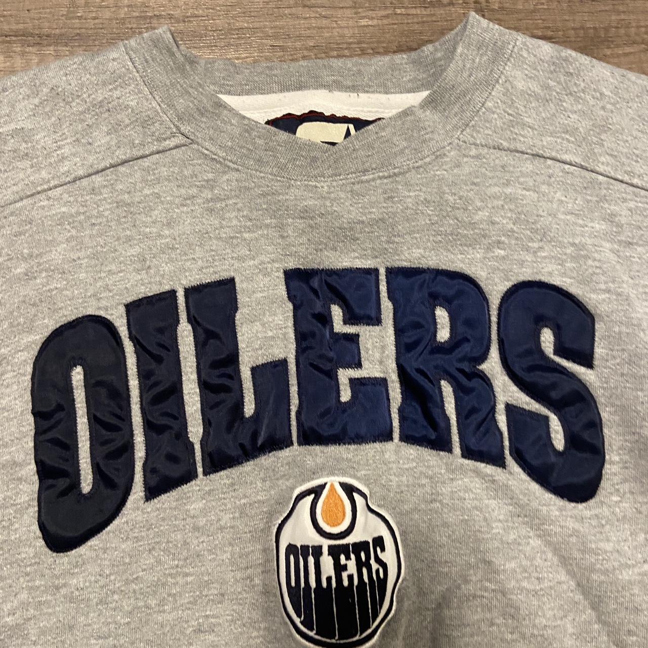 Edmonton Oilers Starter crewneck, size large. Great... - Depop