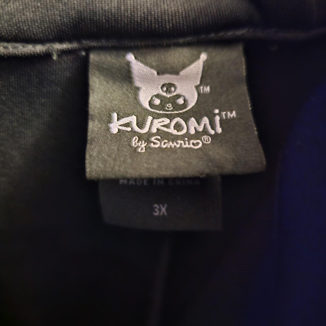 3x hot topic kuromi stretchy overalls w/ cute pink... - Depop