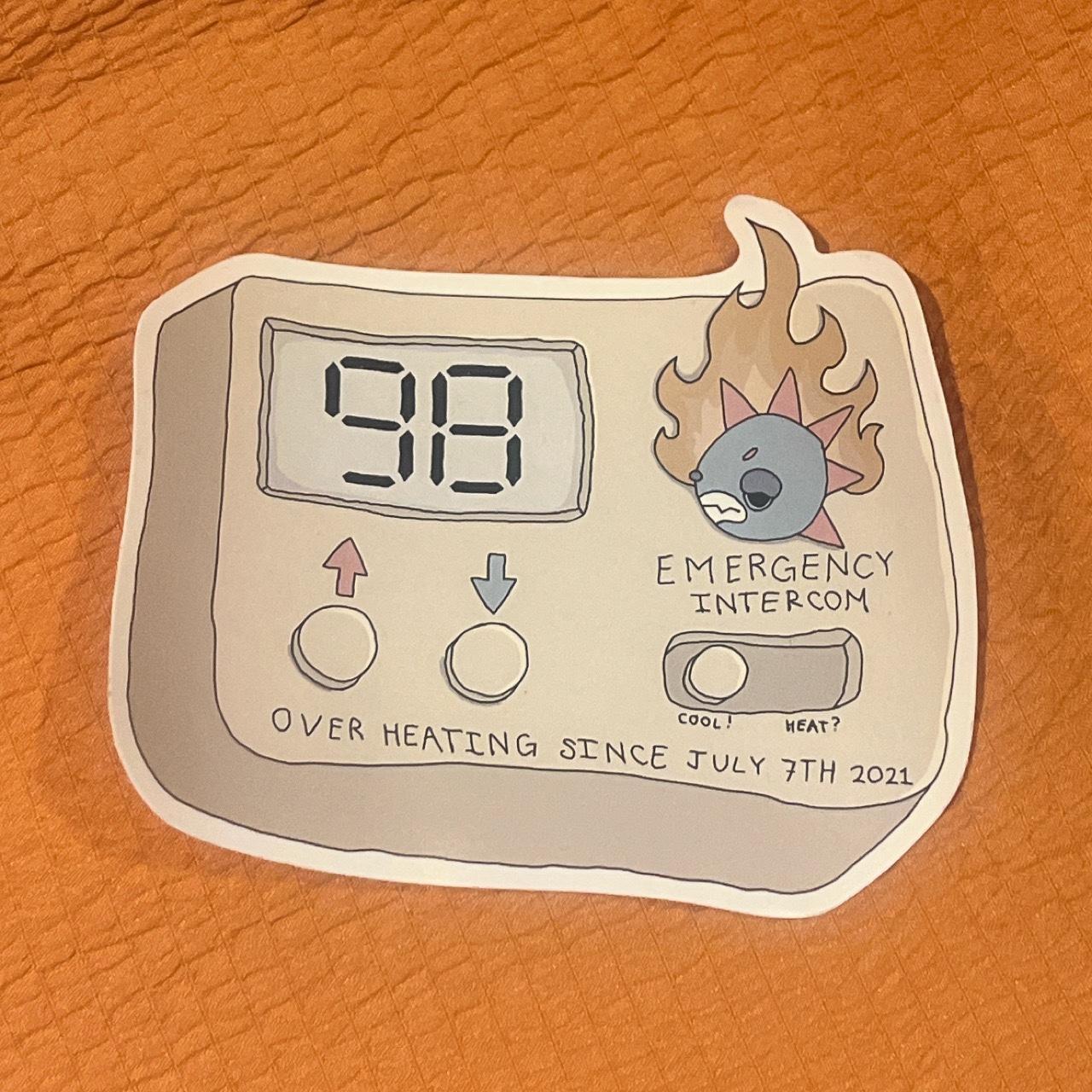 emergency intercom sticker podcast drew & enya... - Depop