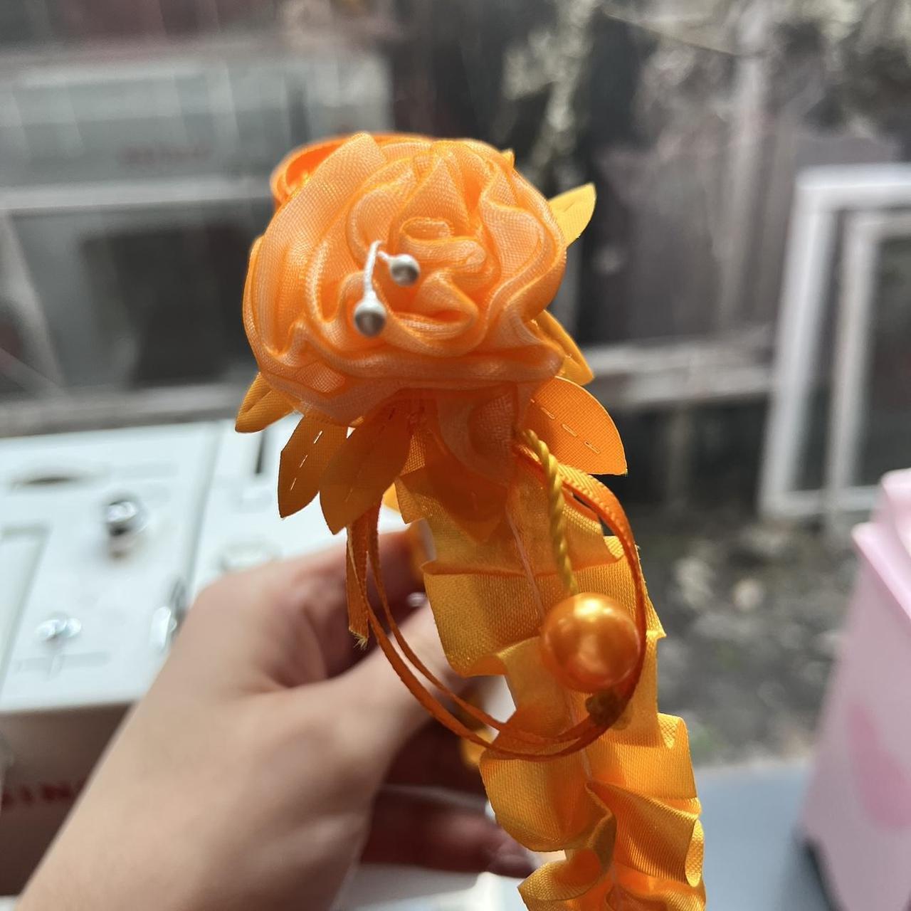 flower gyaru orange sunburst headband !! #gyaru... - Depop