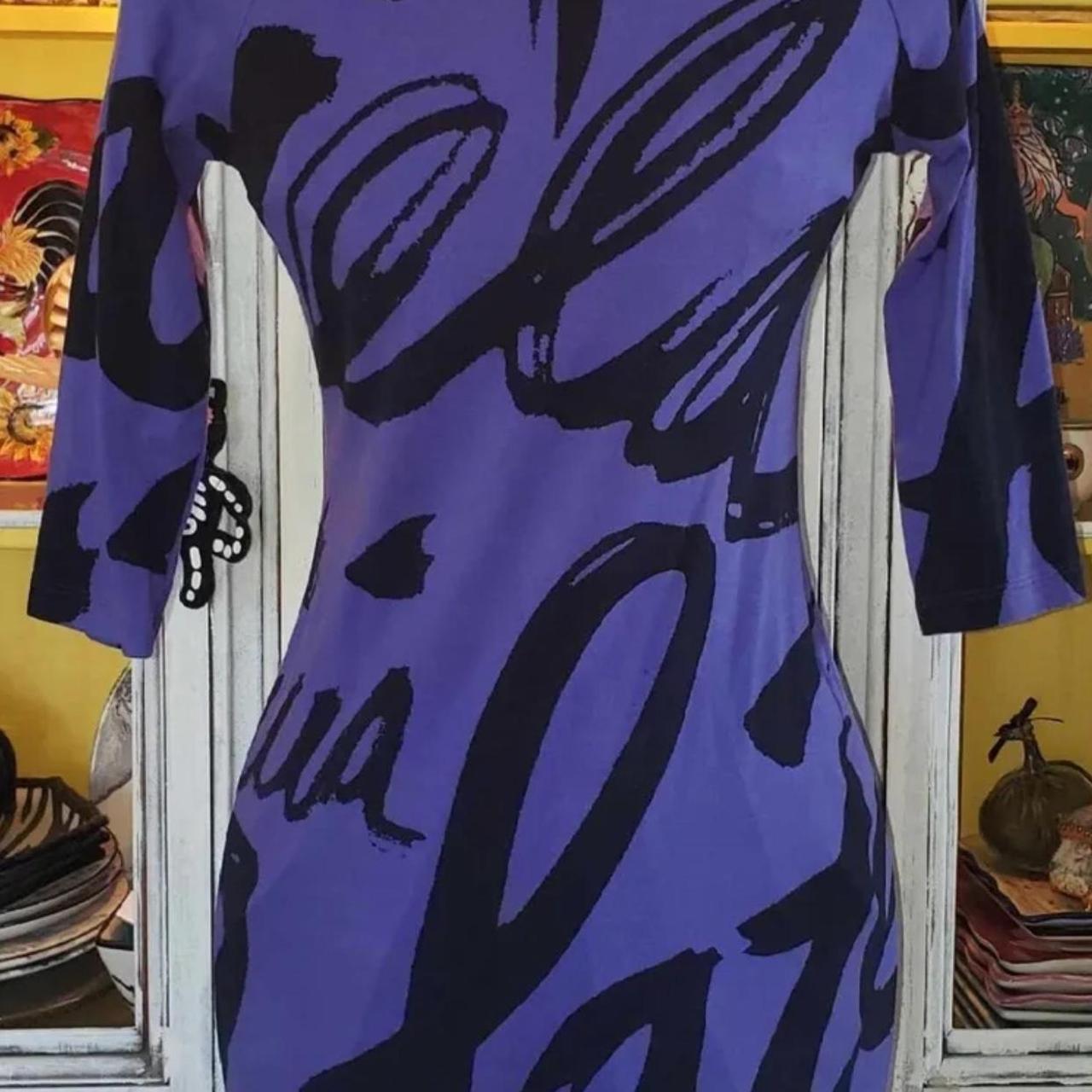 Patricia Field Y2K Amy Winehouse Purple Signature... - Depop