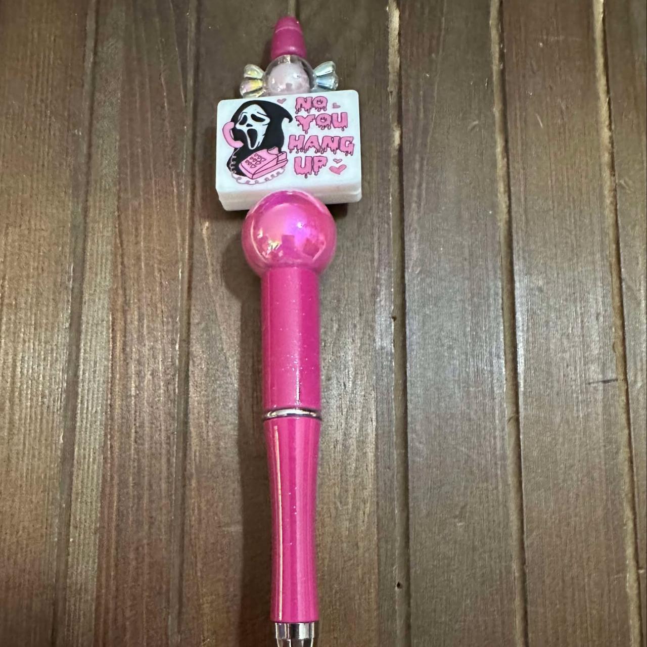 Cute ghostface beaded pen comes with one refillable... | Depop