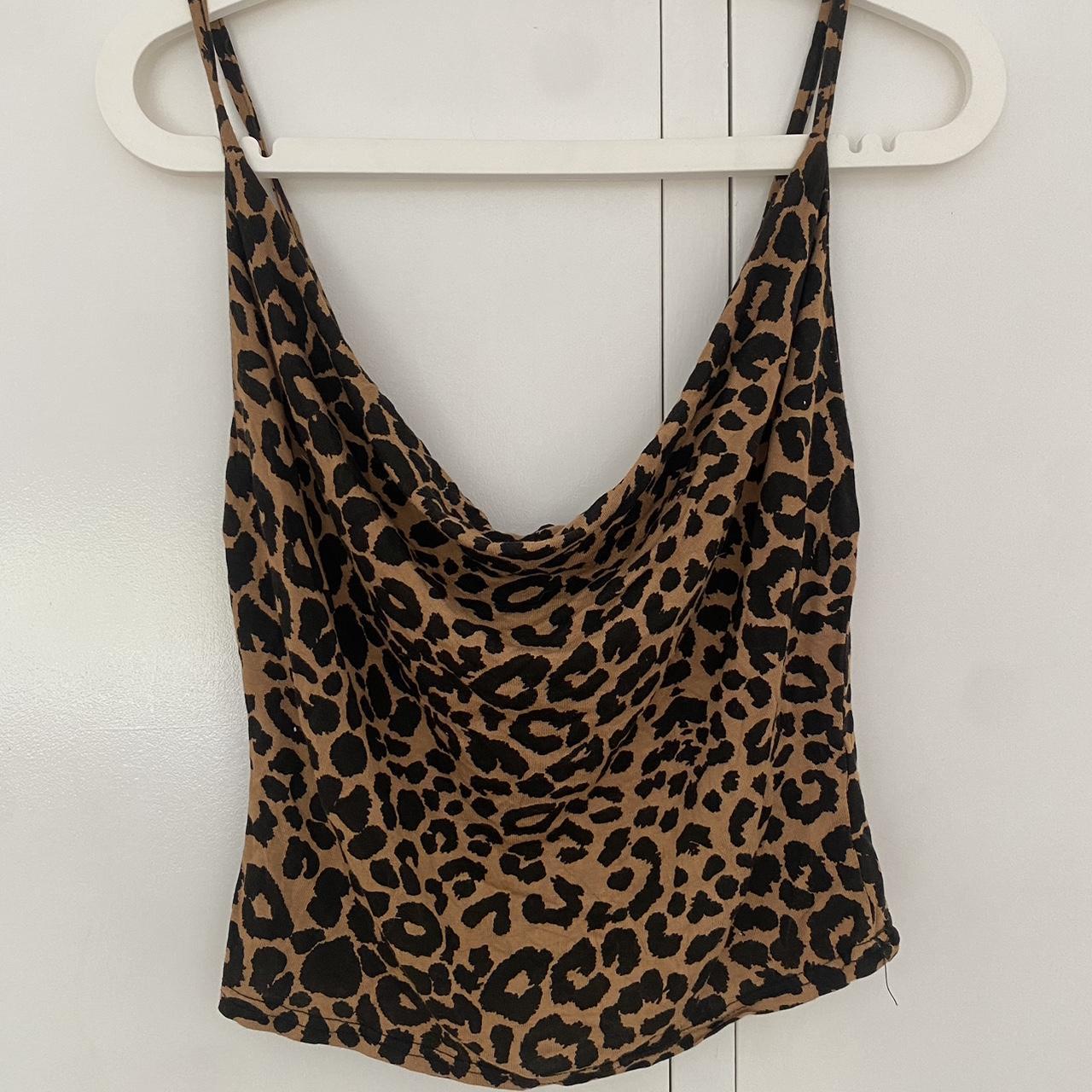 plt leopard print singlet top size 10, super... | Depop