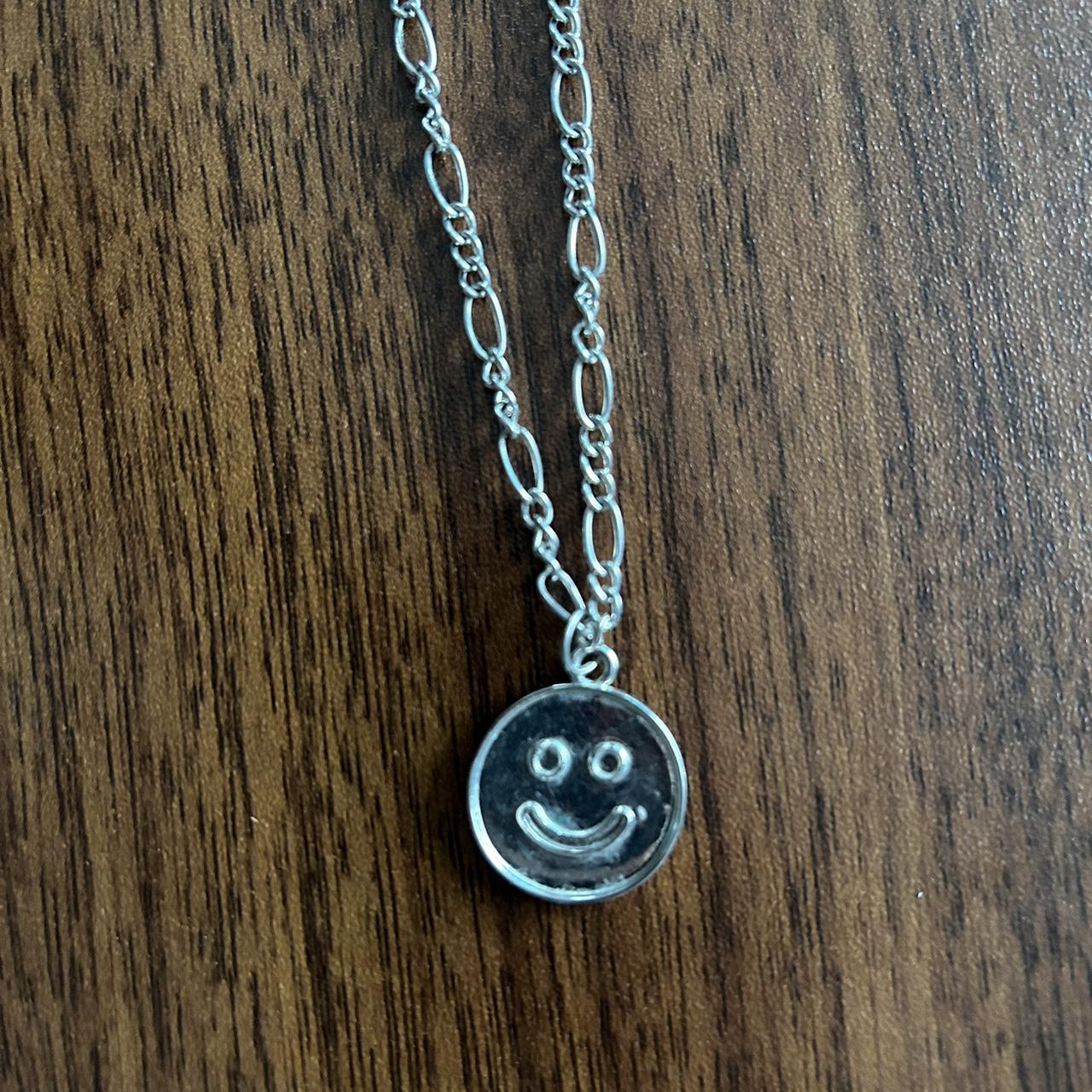 Smiley face mens necklace - Depop