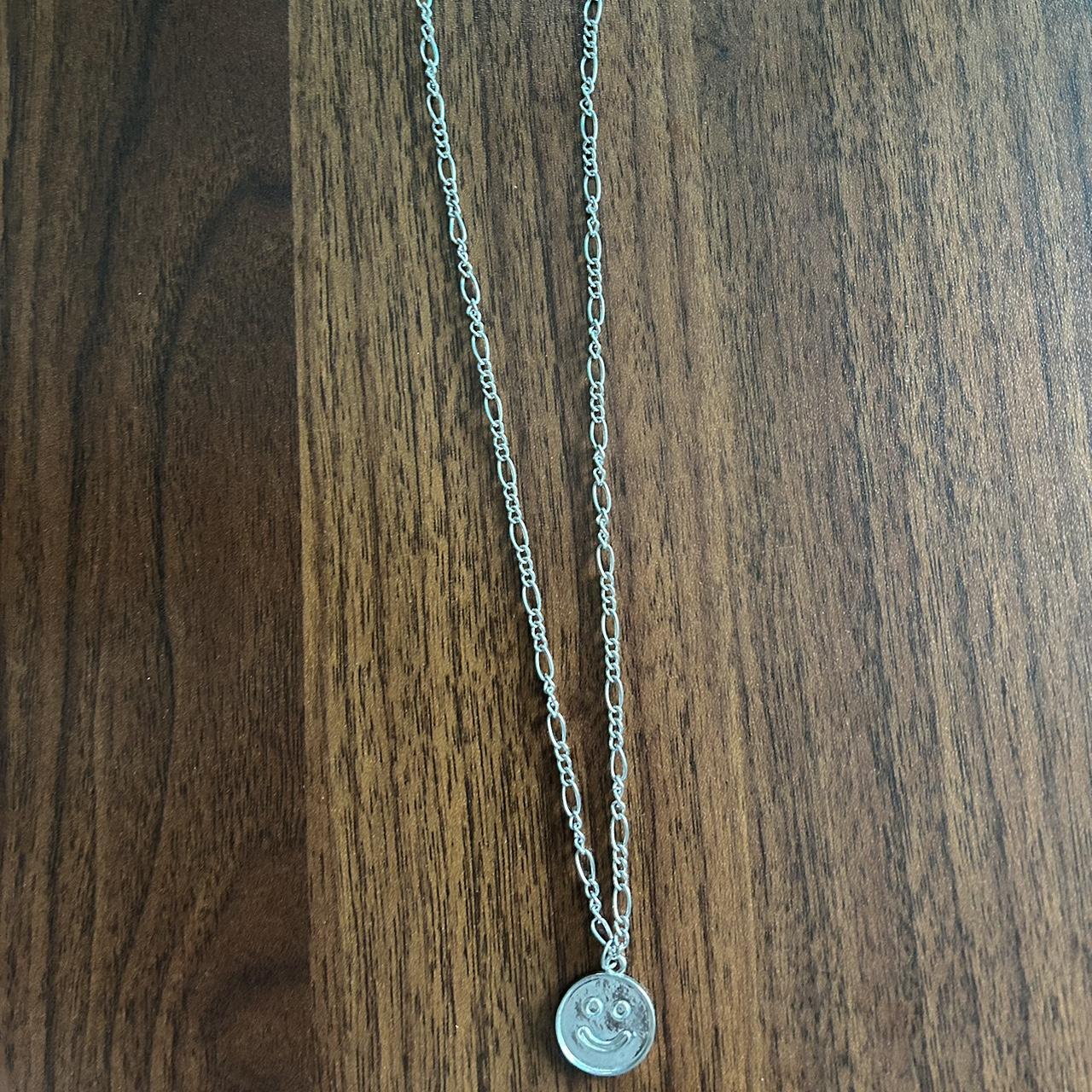 Smiley face mens necklace - Depop