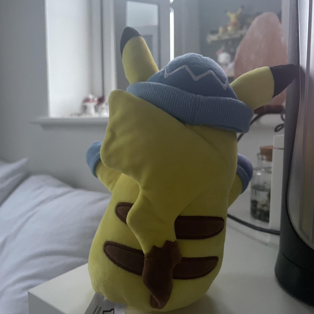 Pokémon holiday Pikachu blue hat with mittens plush... - Depop