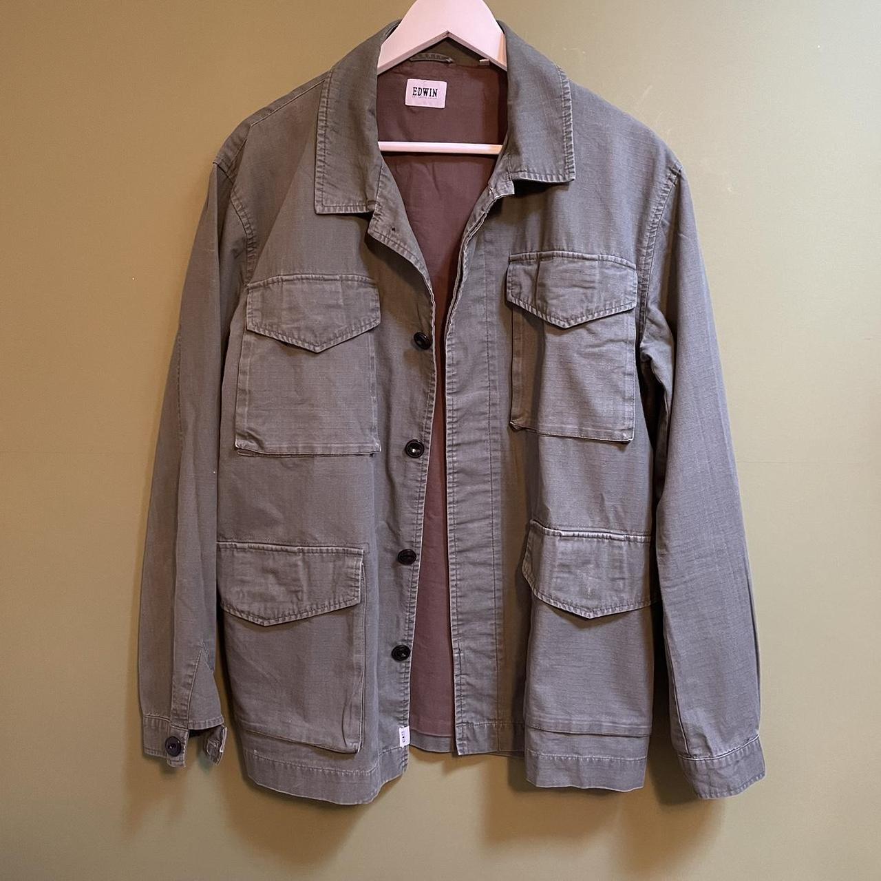 Edwin Olive Fatigue Jacket, Field Coat Versatile and... - Depop