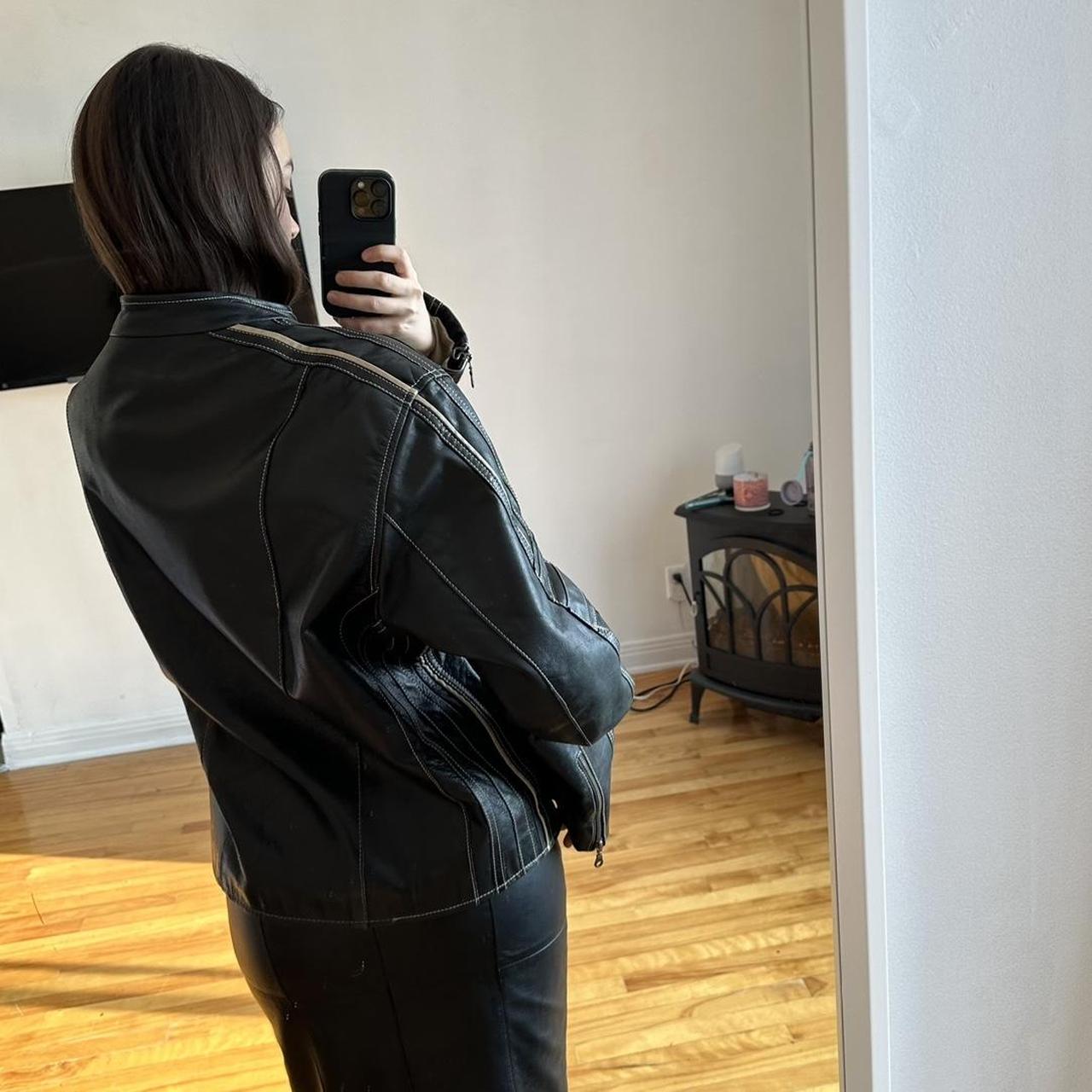 Vintage leather jacket By Dimitri Collection Size... - Depop