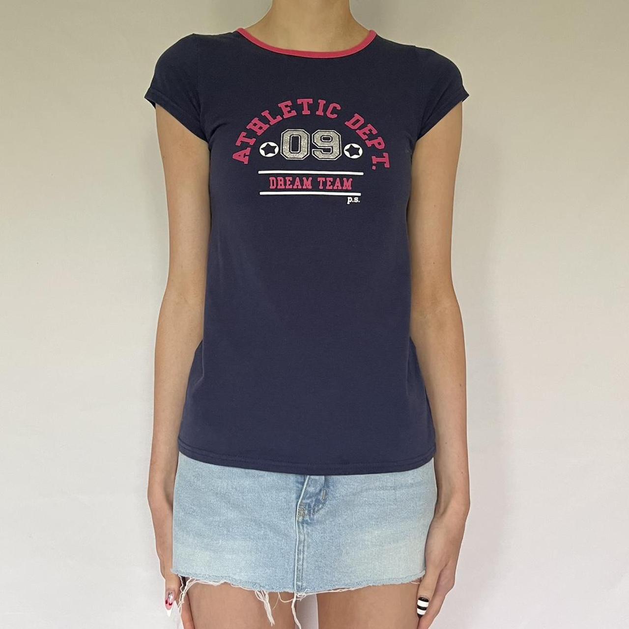 vintage early 2000s y2k p.s. aéropostale navy blue... | Depop