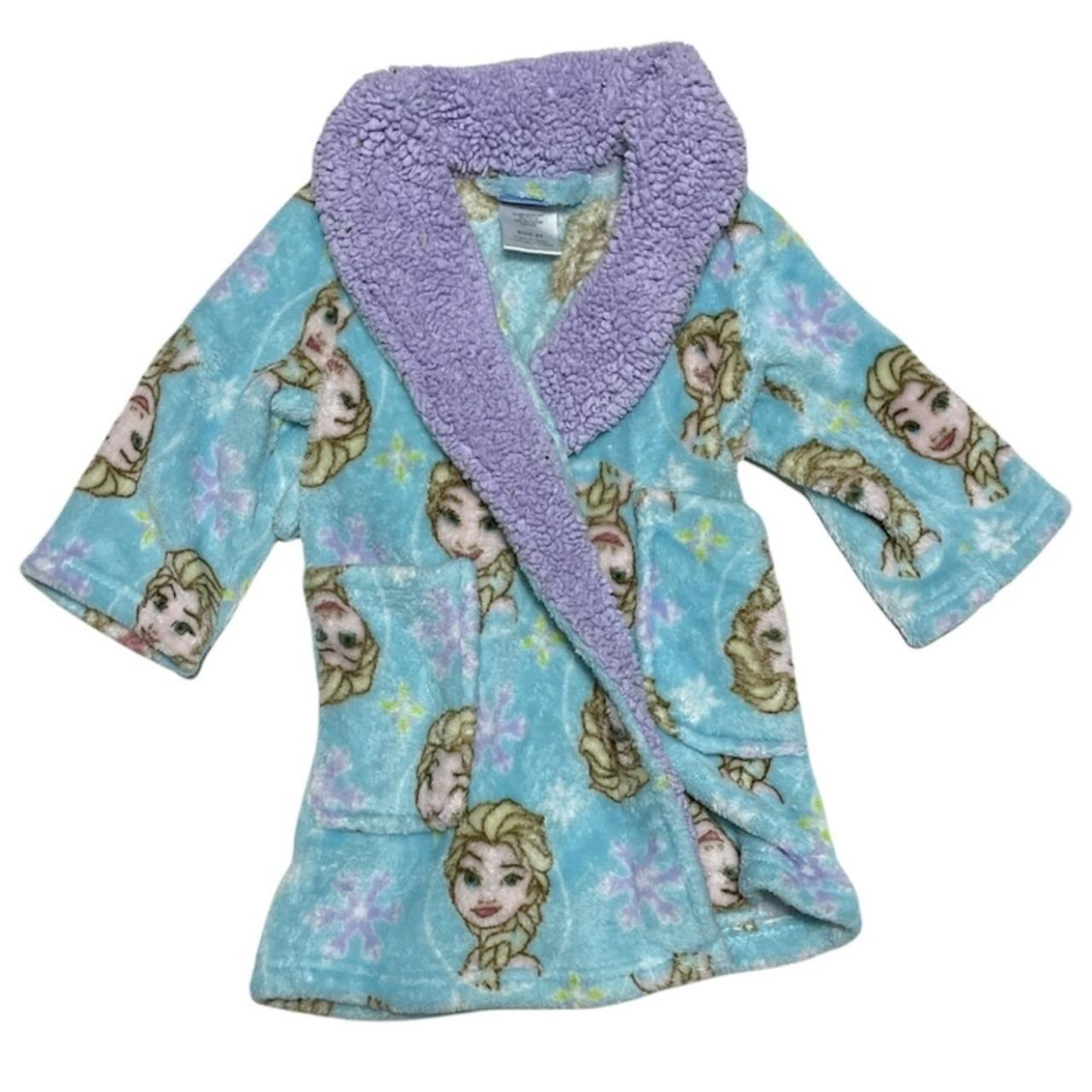 Disney Frozen Elsa Bathrobe Size 2T Purple Blue... - Depop