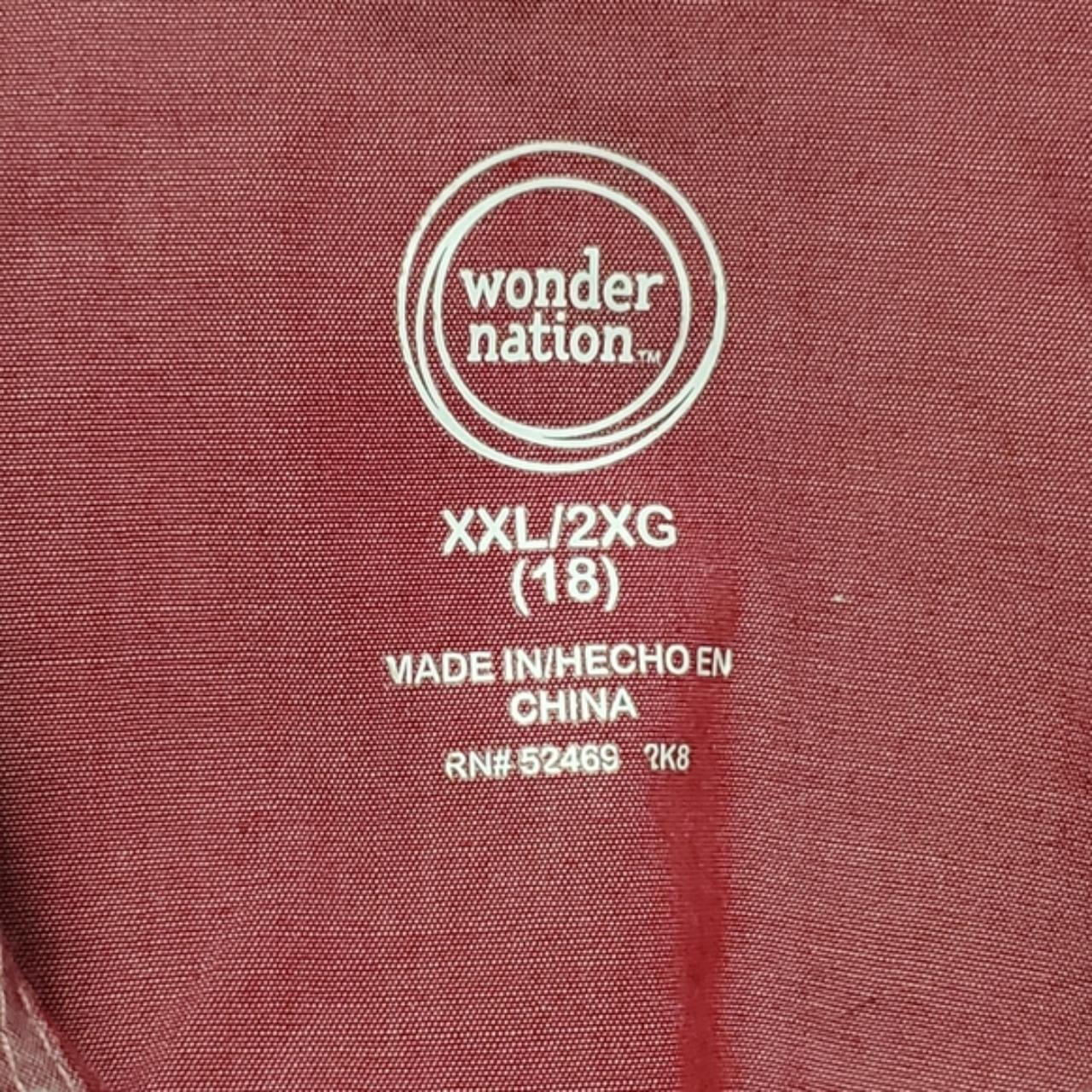 Wonder Nation Button Down Shirt Size XXL Red... - Depop