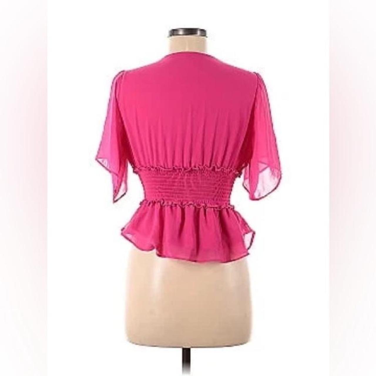 Kaleina- Hot pink flow blouse - Size XL - 100%... - Depop